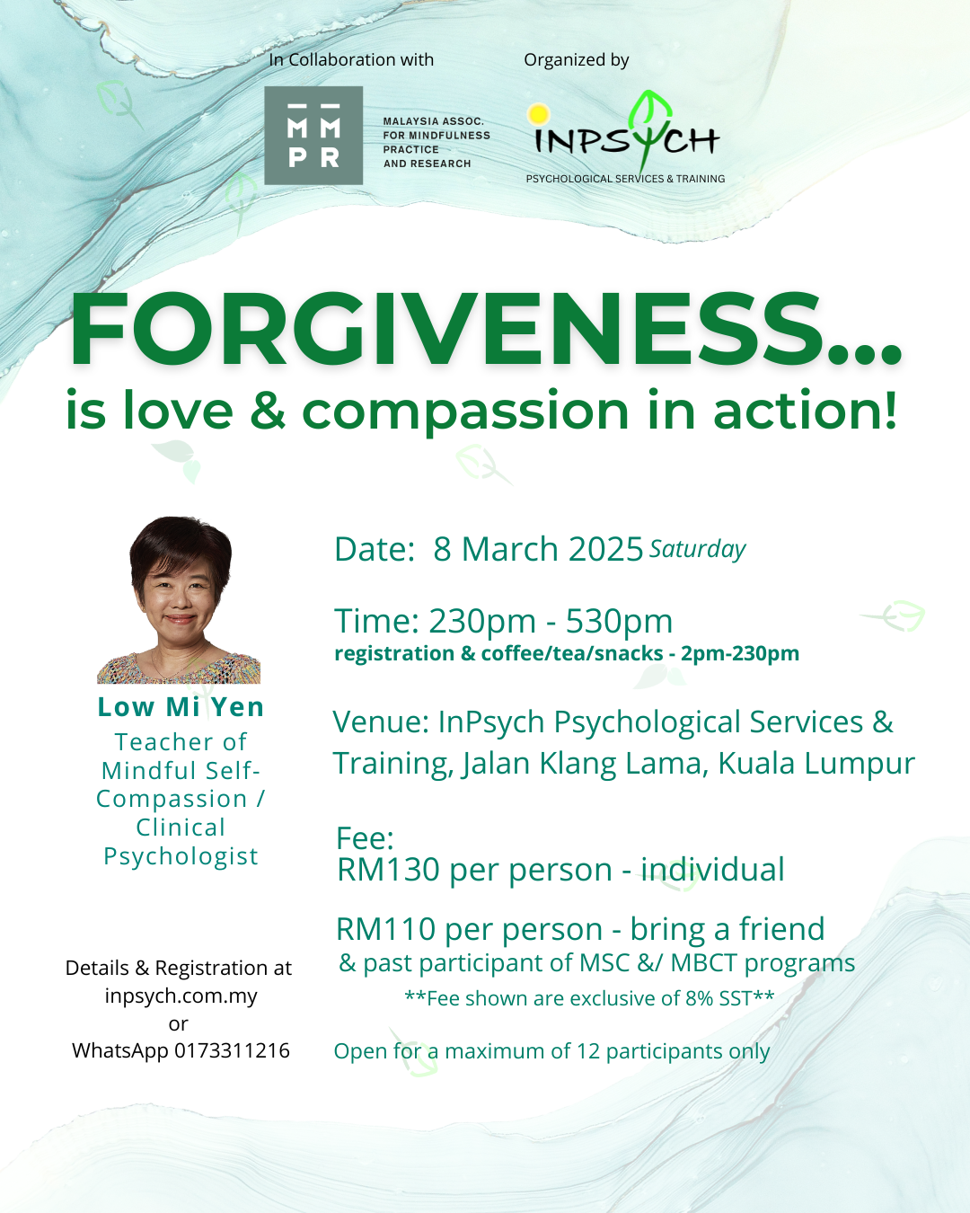 Forgiveness Brief Workshop by Low Mi Yen | InPsych